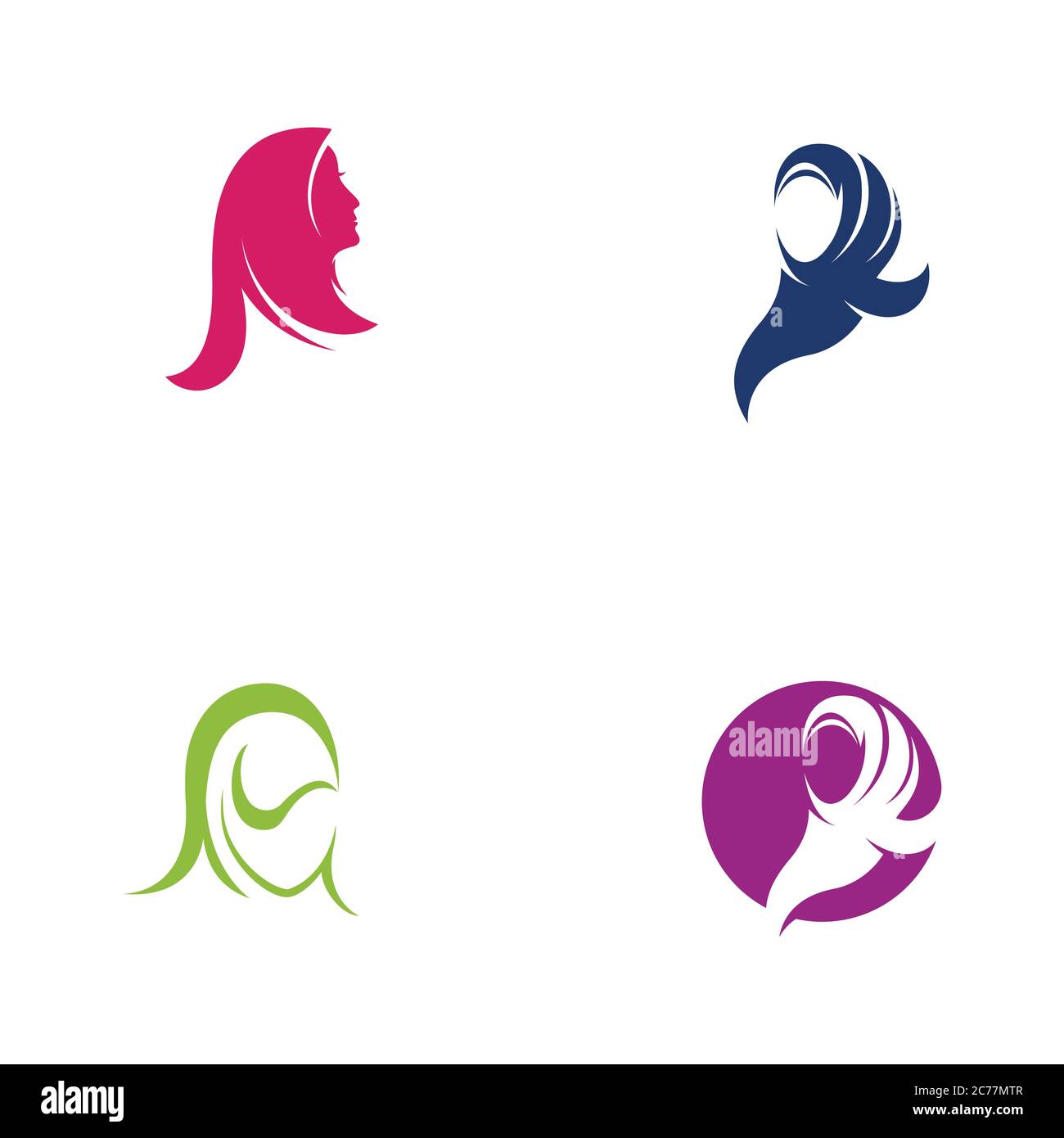 Muslimah hijab Logo template vector illustration design Stock Vector ...