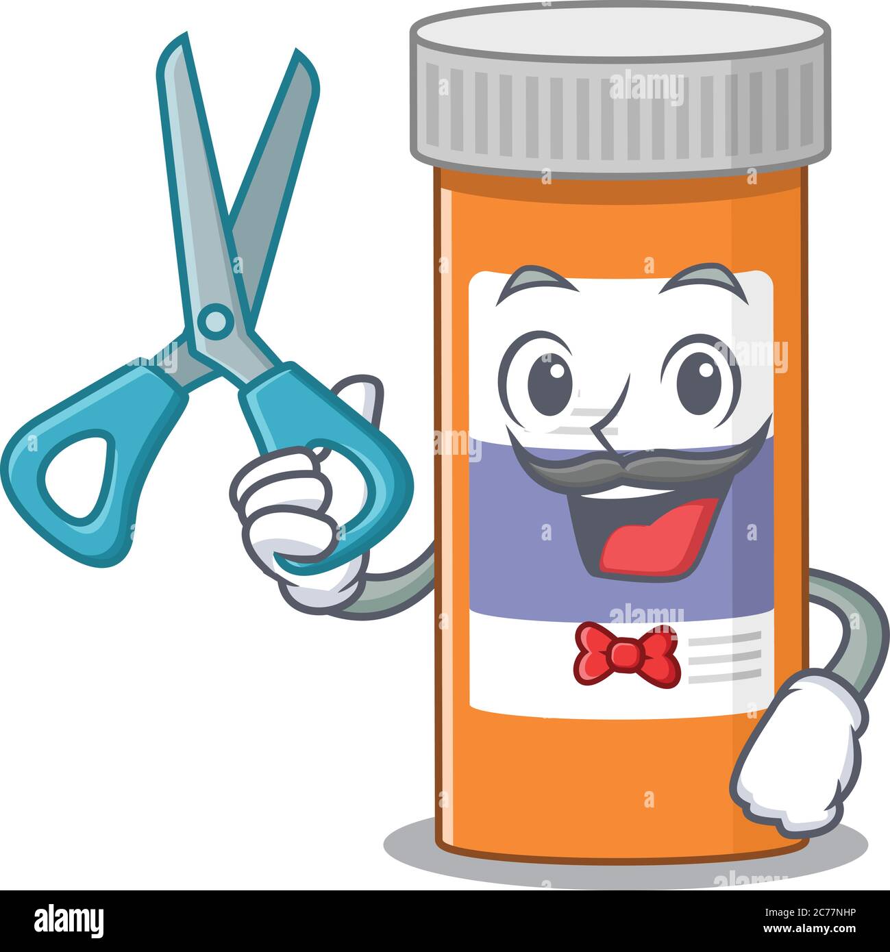 Pills drug bottle talented barber cartoon character design working in ...
