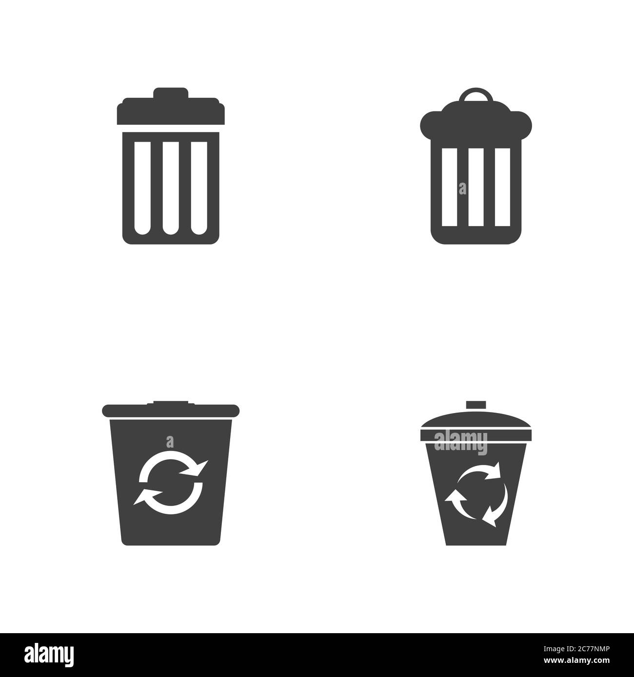 Trash bin icon hi-res stock photography and images - Alamy