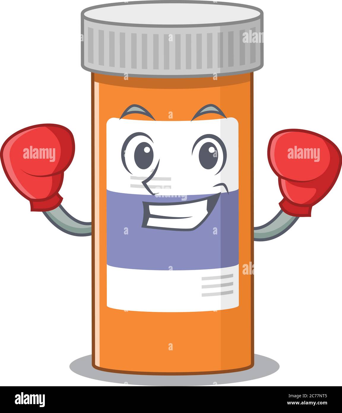Pills drug bottle Caricature character design as a champion of boxing ...
