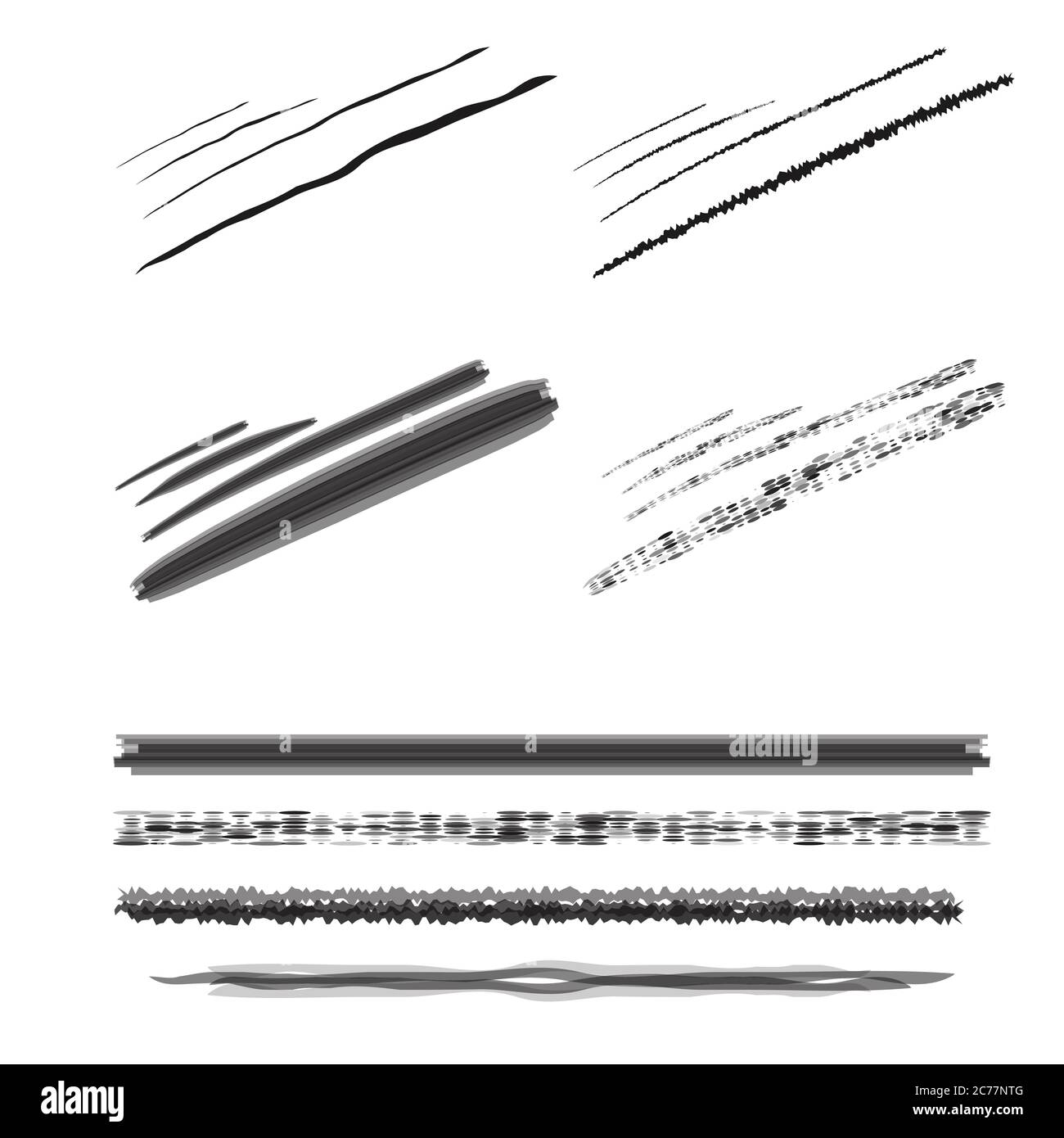 Set pencil brushes. Pencil strokes. Vector element for your creativity ...
