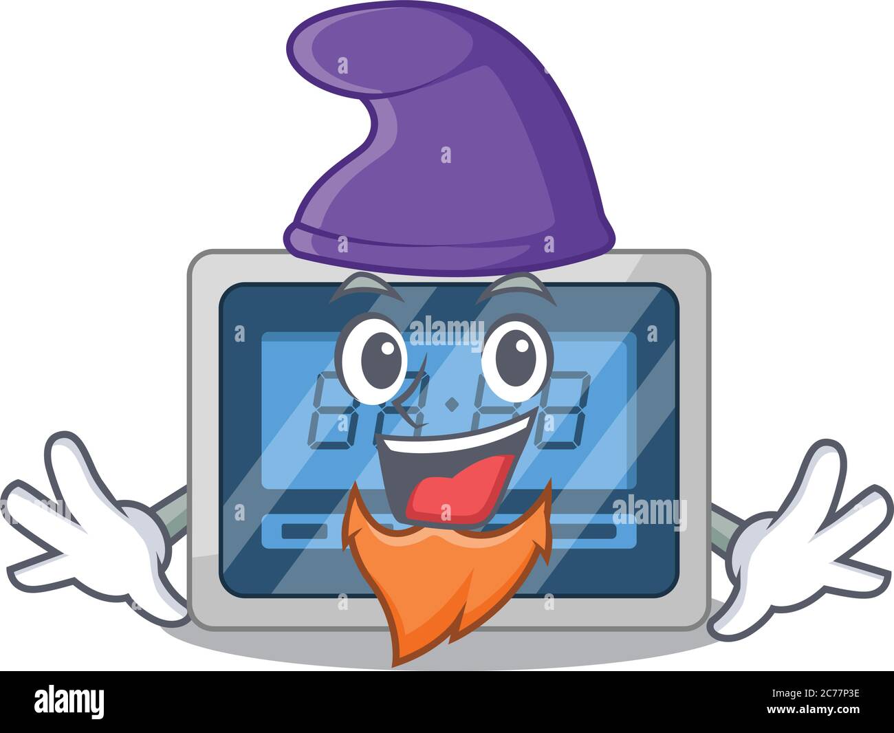 An adorable cartoon design of digital timer as an Elf fairytale ...