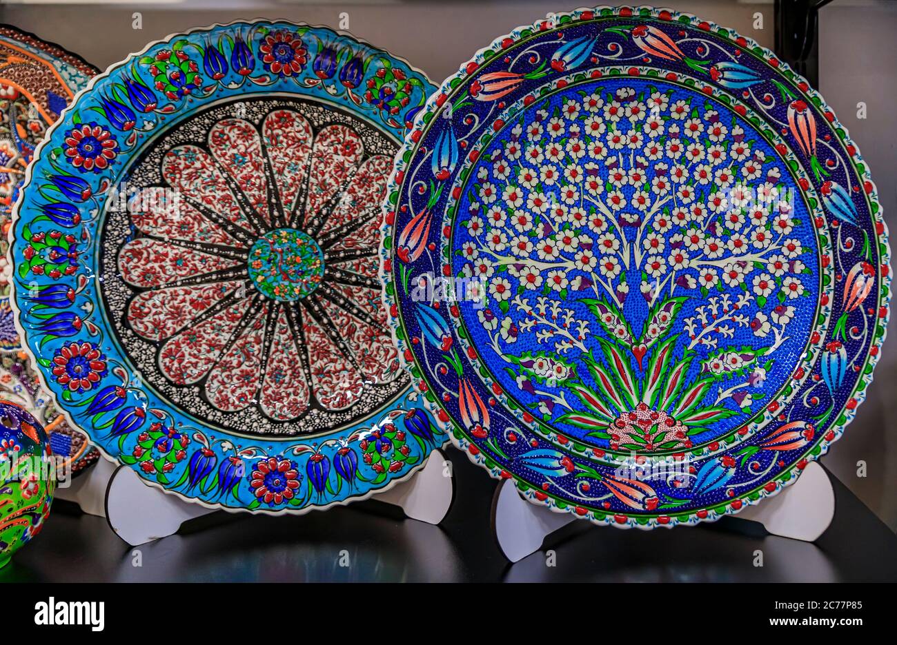 Traditional Montenegrin hand painted decorative plates with a floral ...