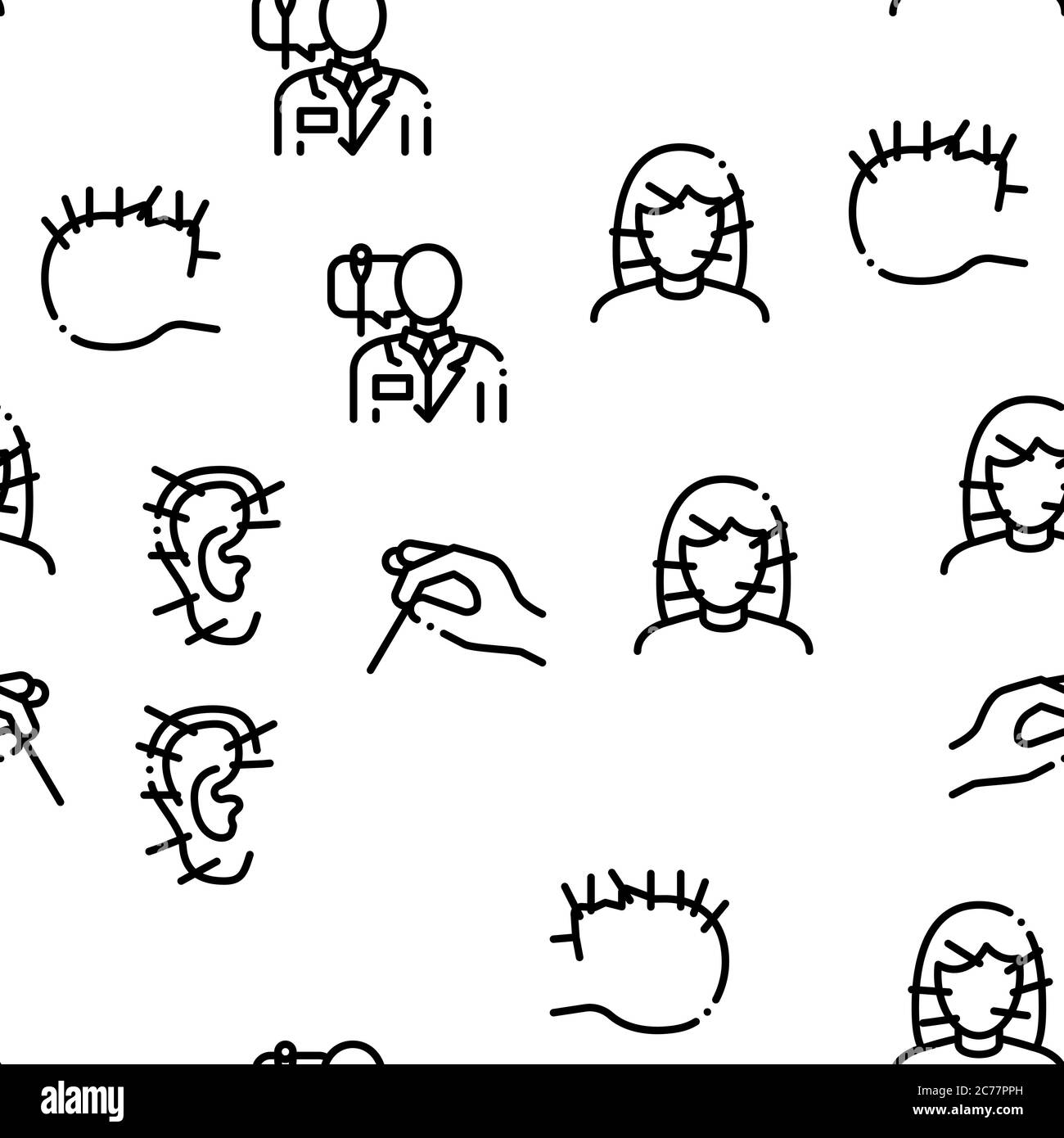 Acupuncture Therapy Seamless Pattern Vector Stock Vector Image & Art ...