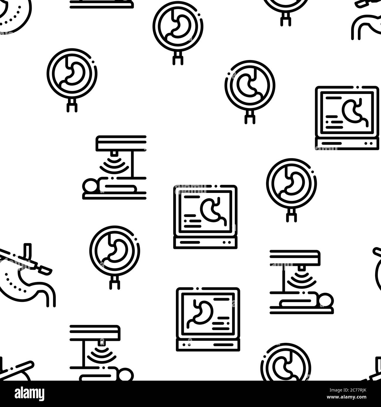 Gastroenterology And Hepatology Icons Set Vector Stock Vector Image ...