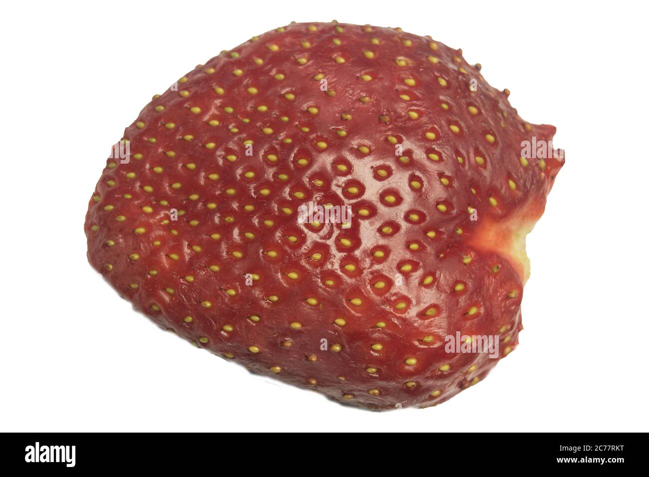 strawberry slice surface close up macro isolated Stock Photo - Alamy