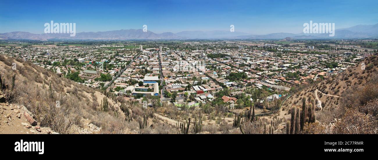 Panoramic view on Los Andes city, Chile Stock Photo - Alamy