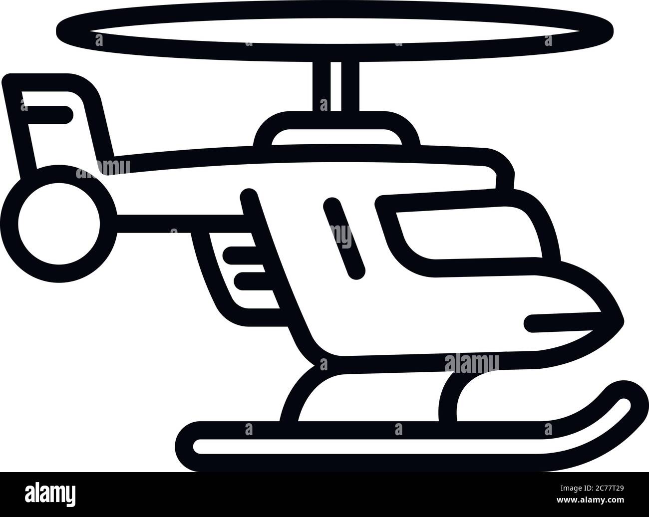 Rescue helicopter icon. Outline rescue helicopter vector icon for web ...