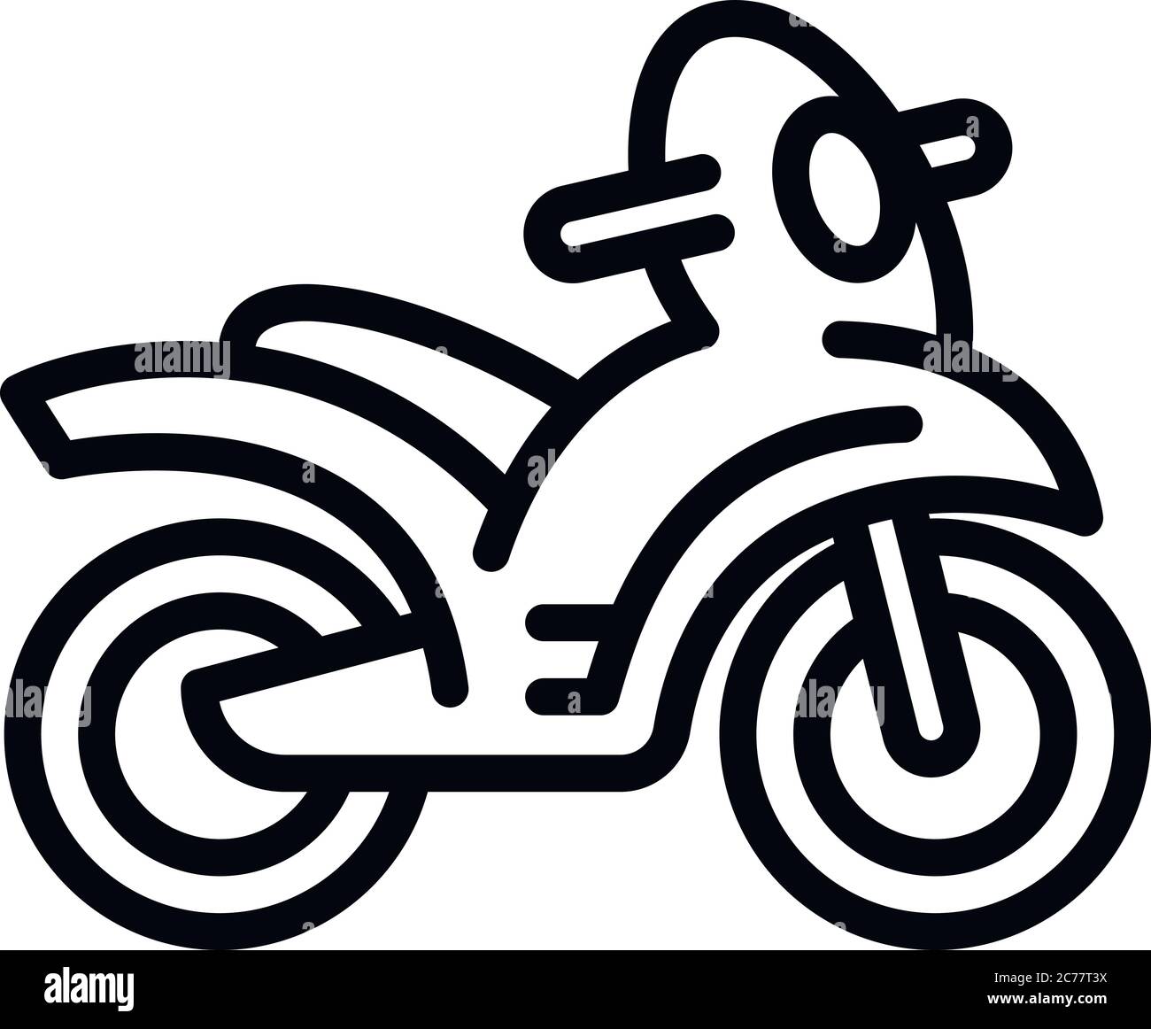 Kid bike icon. Outline kid bike vector icon for web design isolated on ...