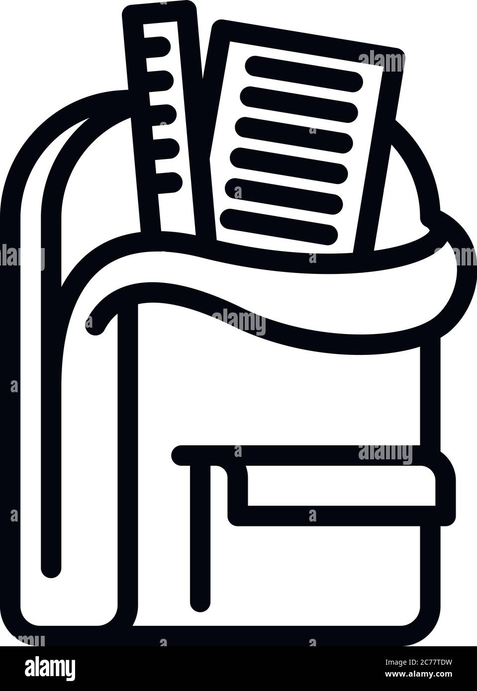 Student backpack icon. Outline student backpack vector icon for web ...