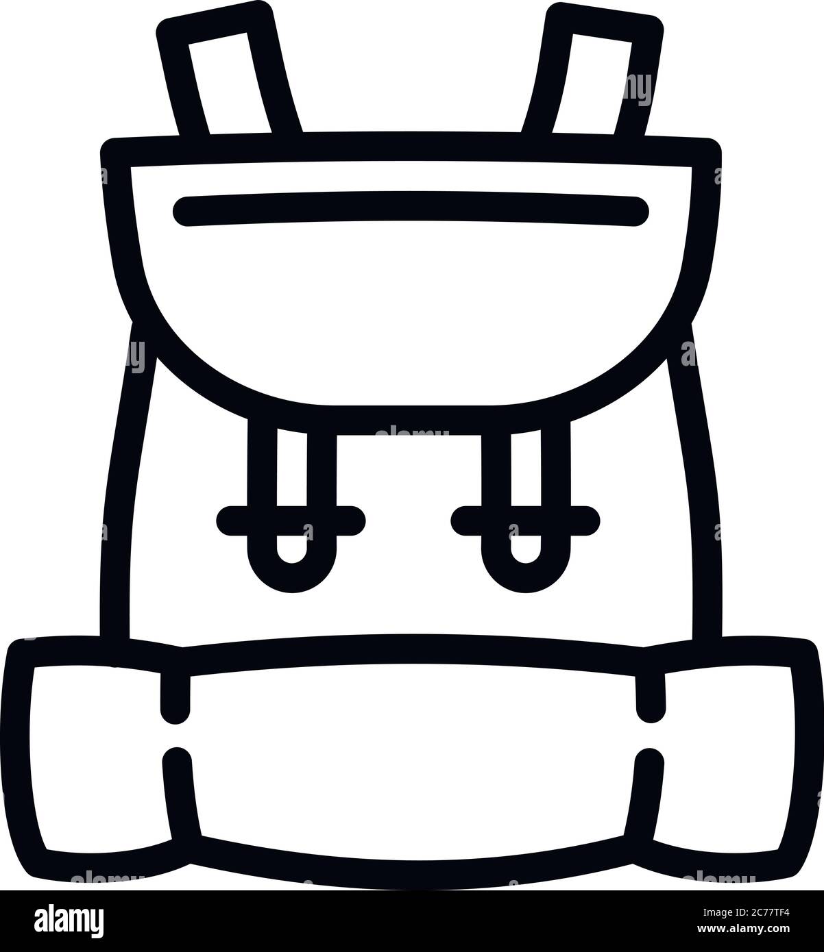 Kid backpack icon. Outline kid backpack vector icon for web design ...