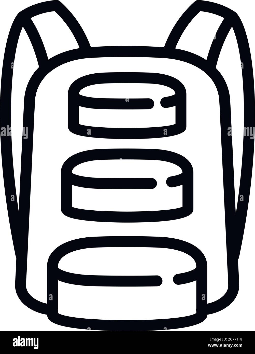Modern backpack icon. Outline modern backpack vector icon for web ...