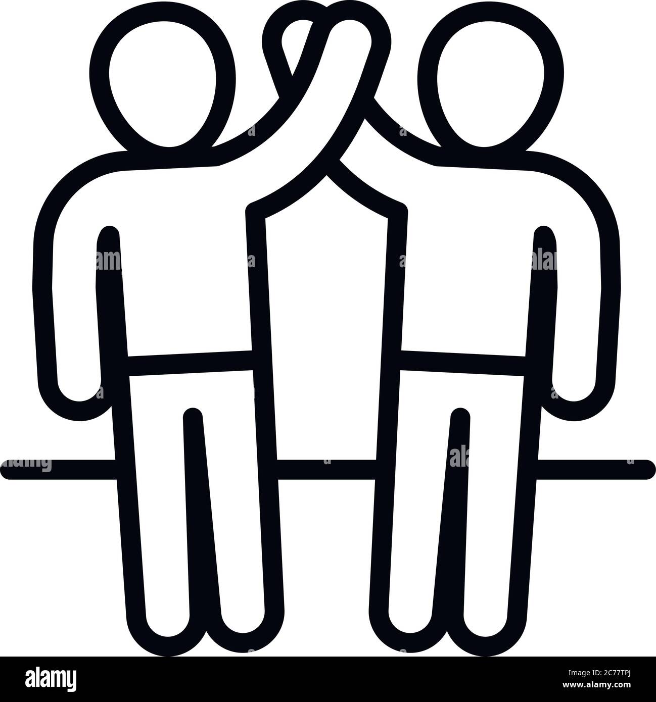 Friendship icon. Outline friendship vector icon for web design isolated ...