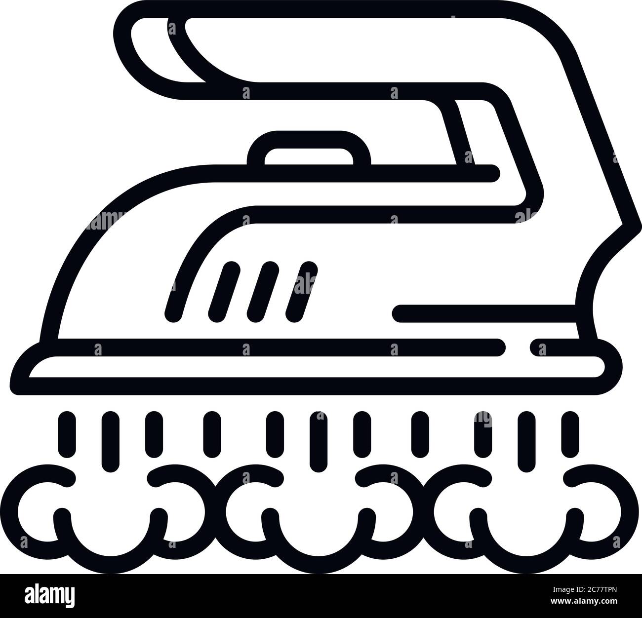 Modern iron icon. Outline modern iron vector icon for web design ...