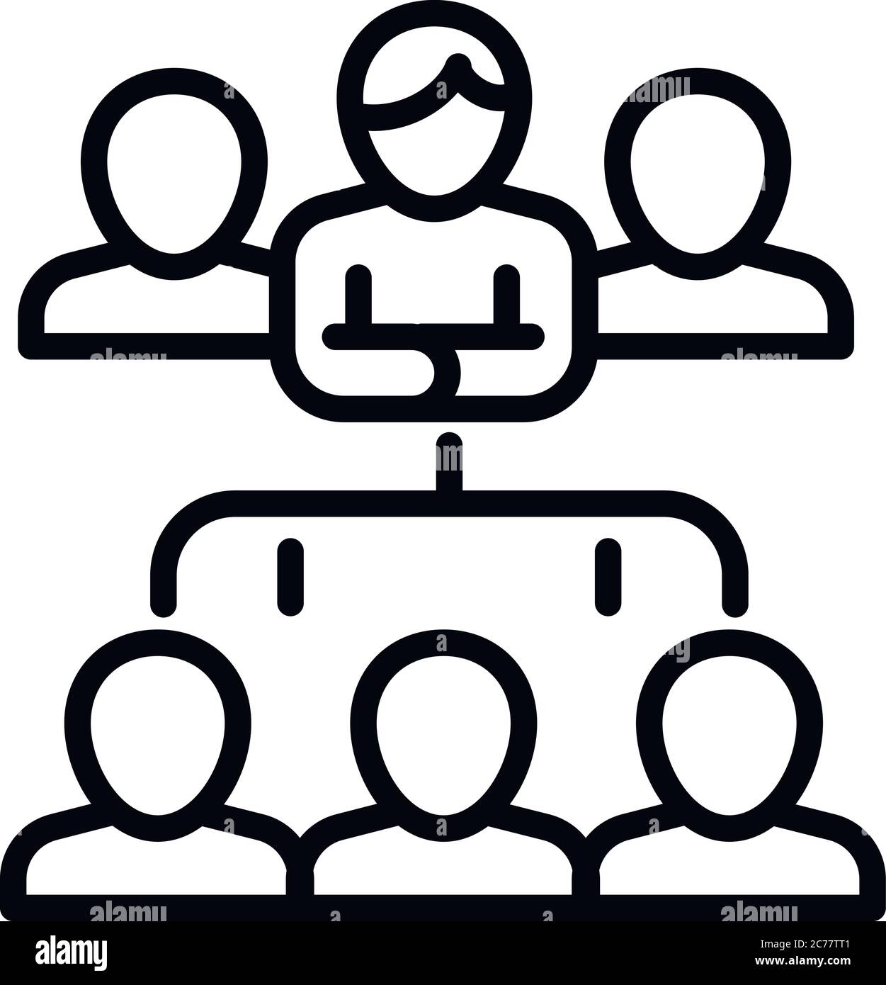 Teamwork management icon. Outline teamwork management vector icon for ...