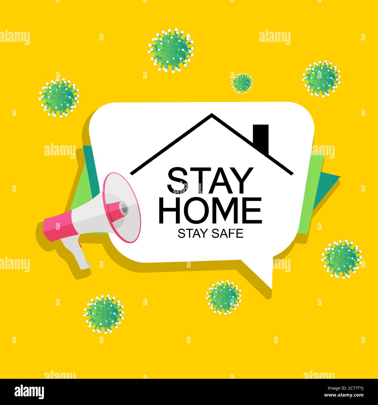 Stay Home. Stay Safe poster awareness social media campaign and ...