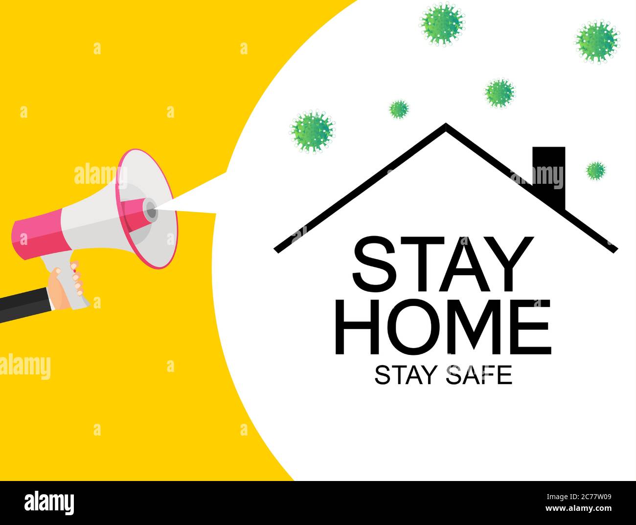 Stay Home. Stay Safe poster awareness social media campaign and ...