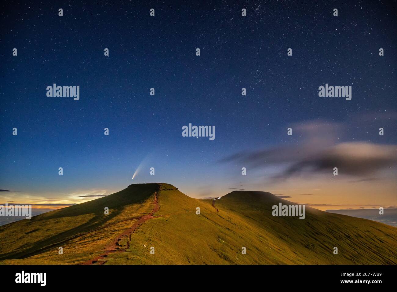 Comet NEOWISE, Corn Du and Pen y Fan, Brecon Beacons National Park ...