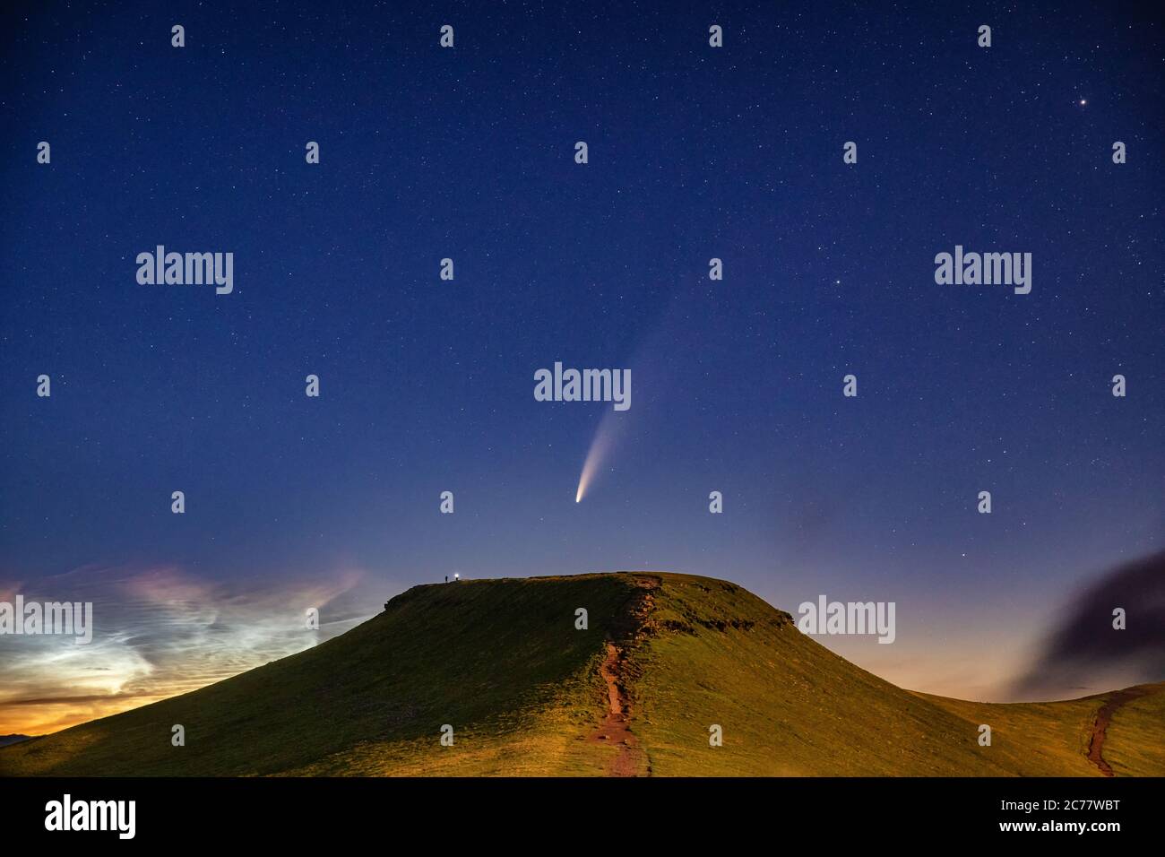 Comet NEOWISE, Corn Du and Pen y Fan, Brecon Beacons National Park ...