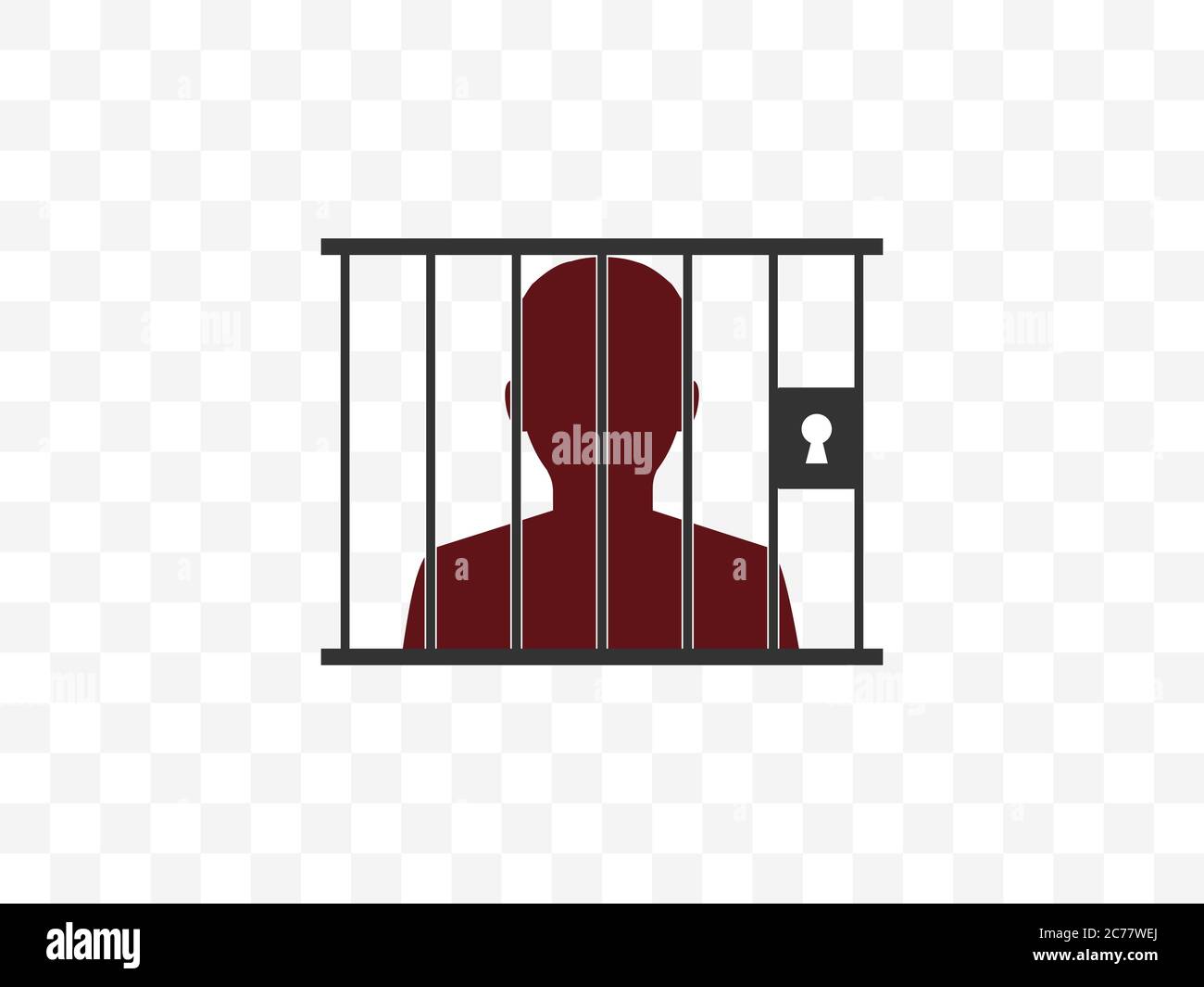 Jail, prison icon. Vector illustration, flat design Stock Vector Image ...