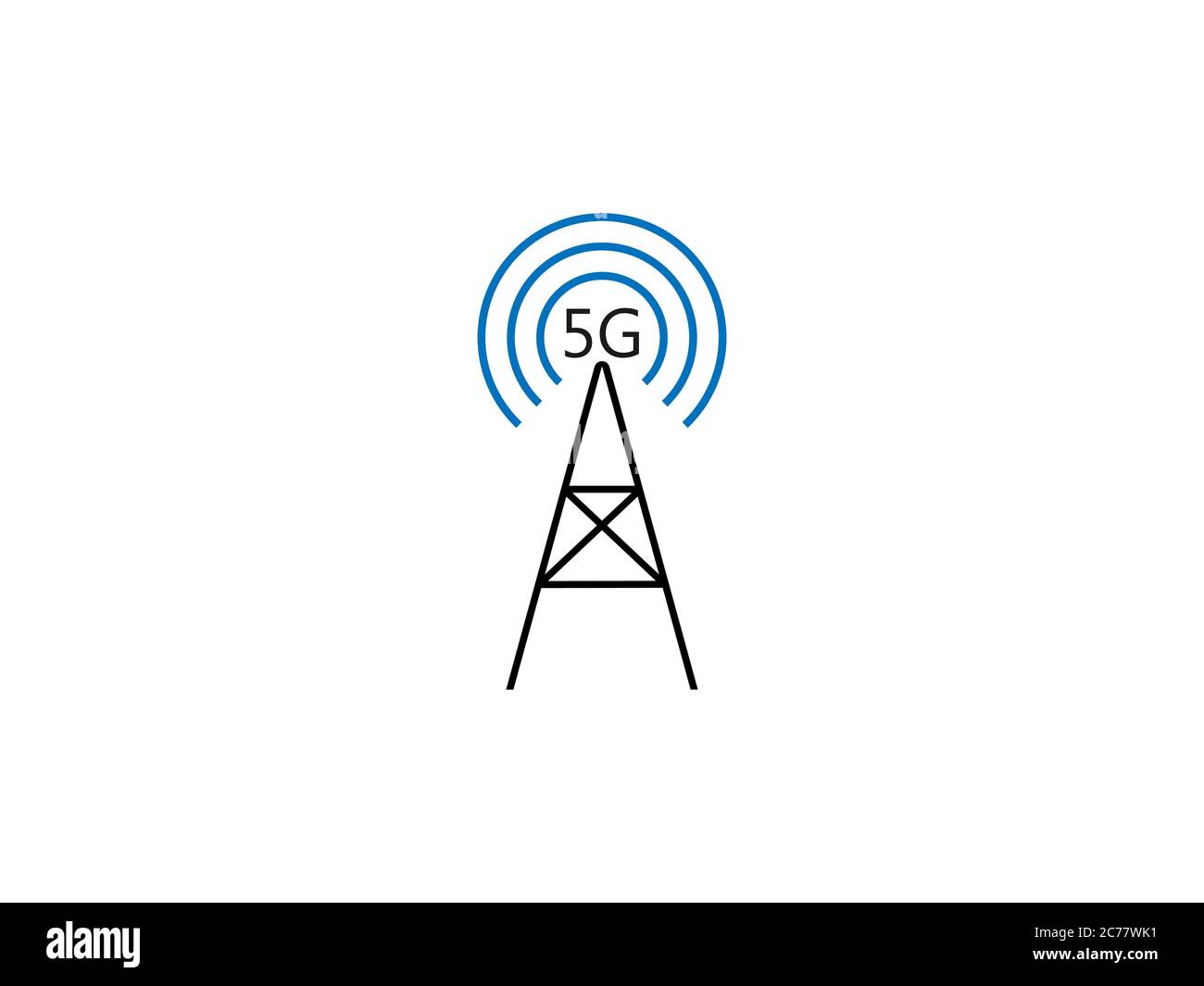 5g, antenna, cell icon. Vector illustration, flat design Stock Vector ...