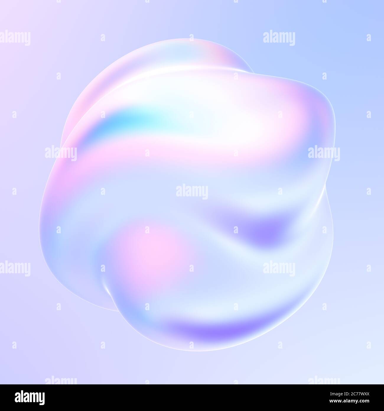 Liquid metal holographic shape in motion. Fluid design element for ...