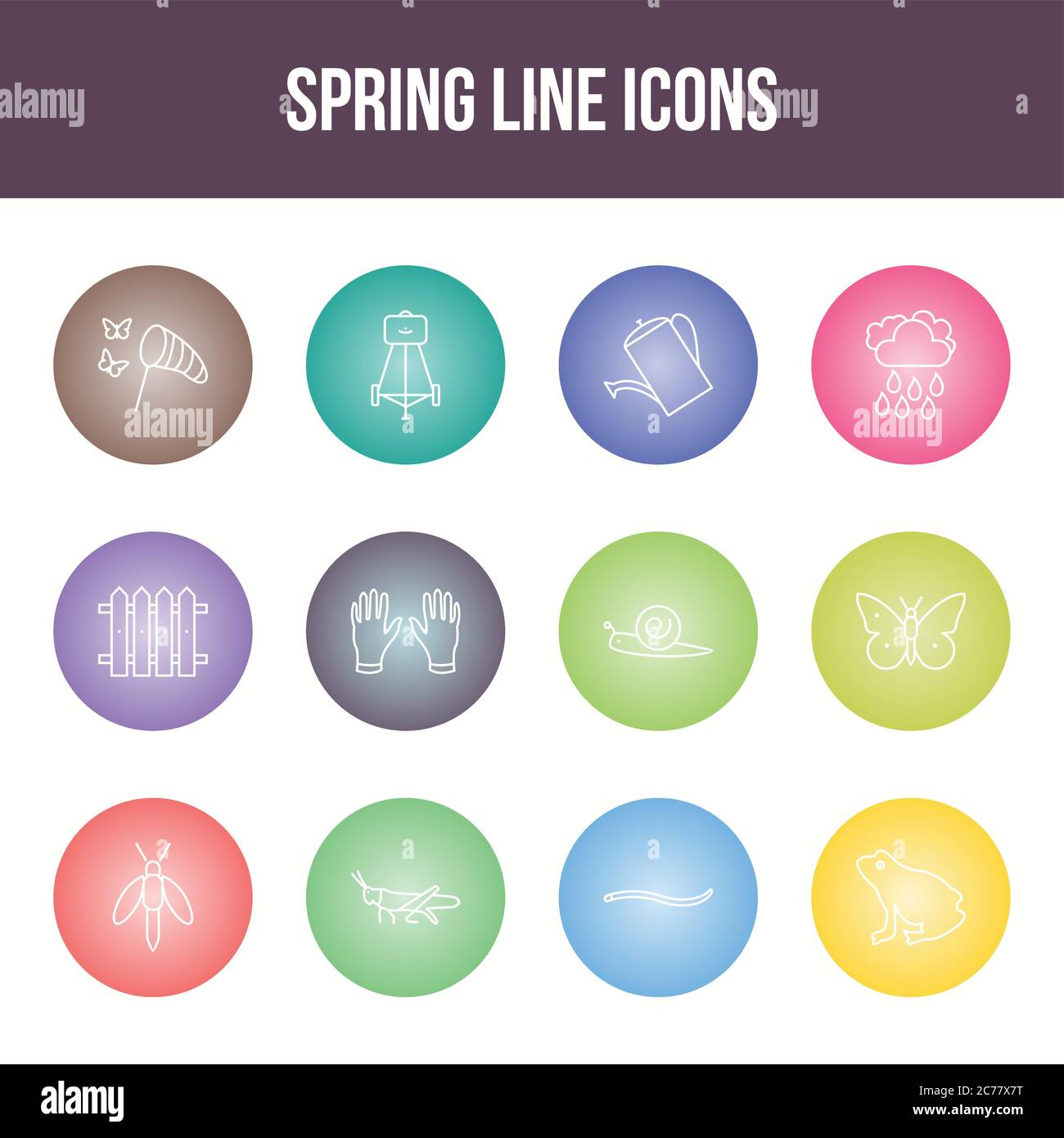 Unique spring vector line icon set Stock Vector Image & Art - Alamy