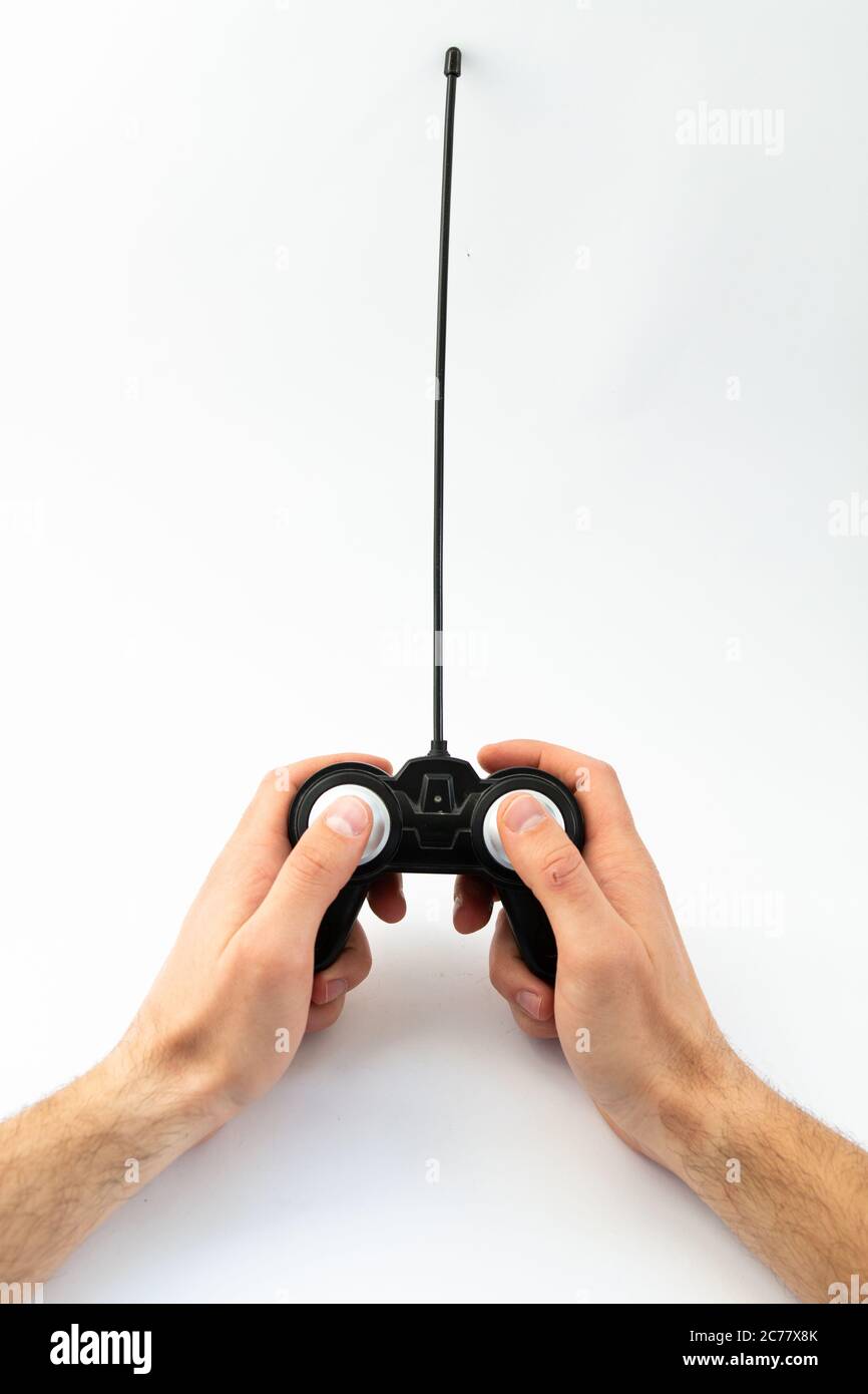 remote control toy car on white background Stock Photo - Alamy