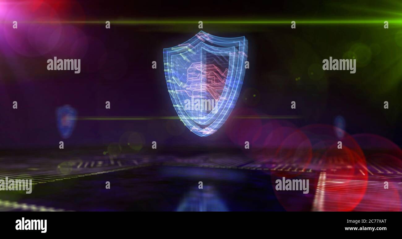 Cyber Security Digital Shield Firewall And Computer Protection