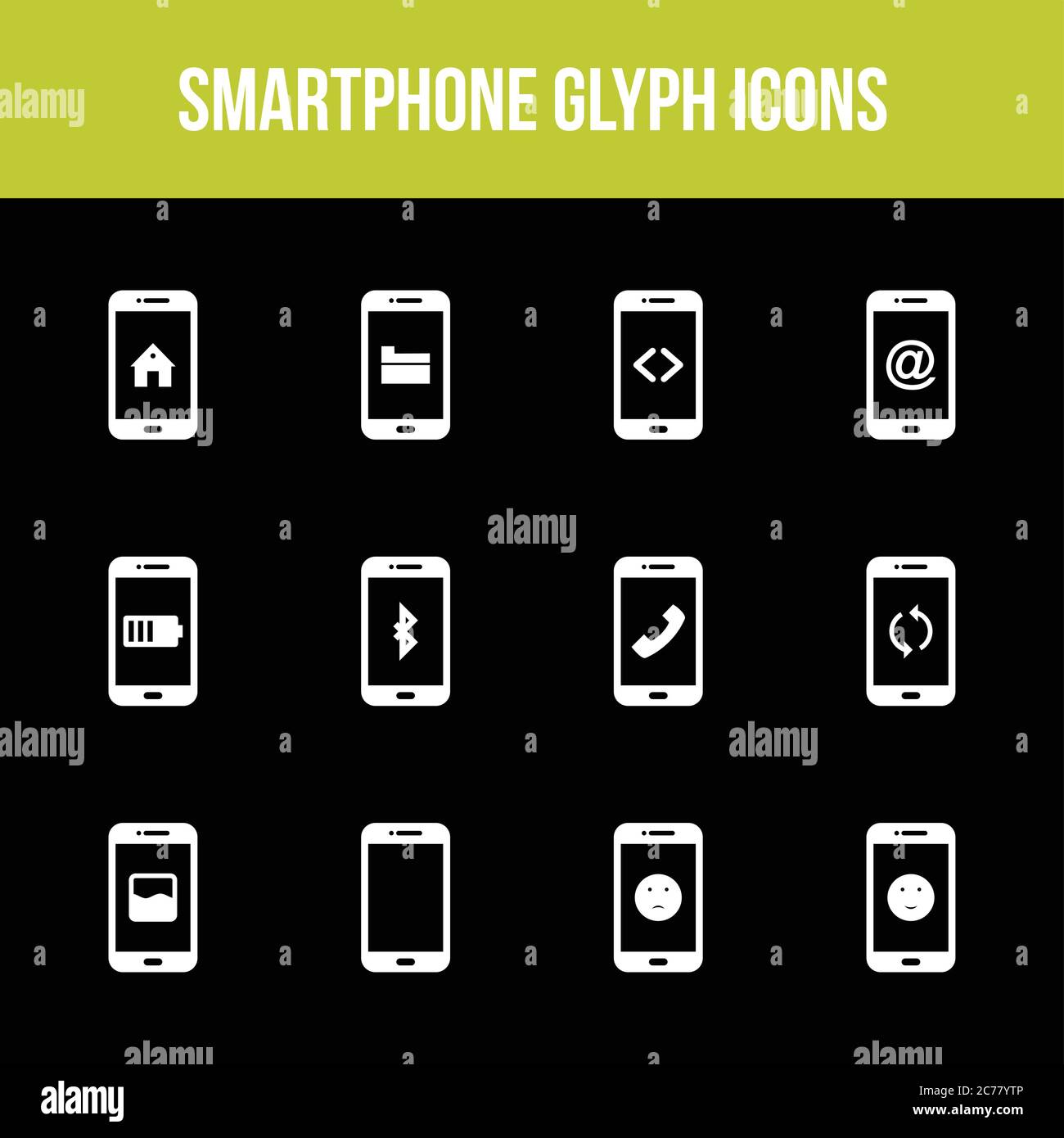 Unique smartphone vector line icon set Stock Vector Image & Art - Alamy