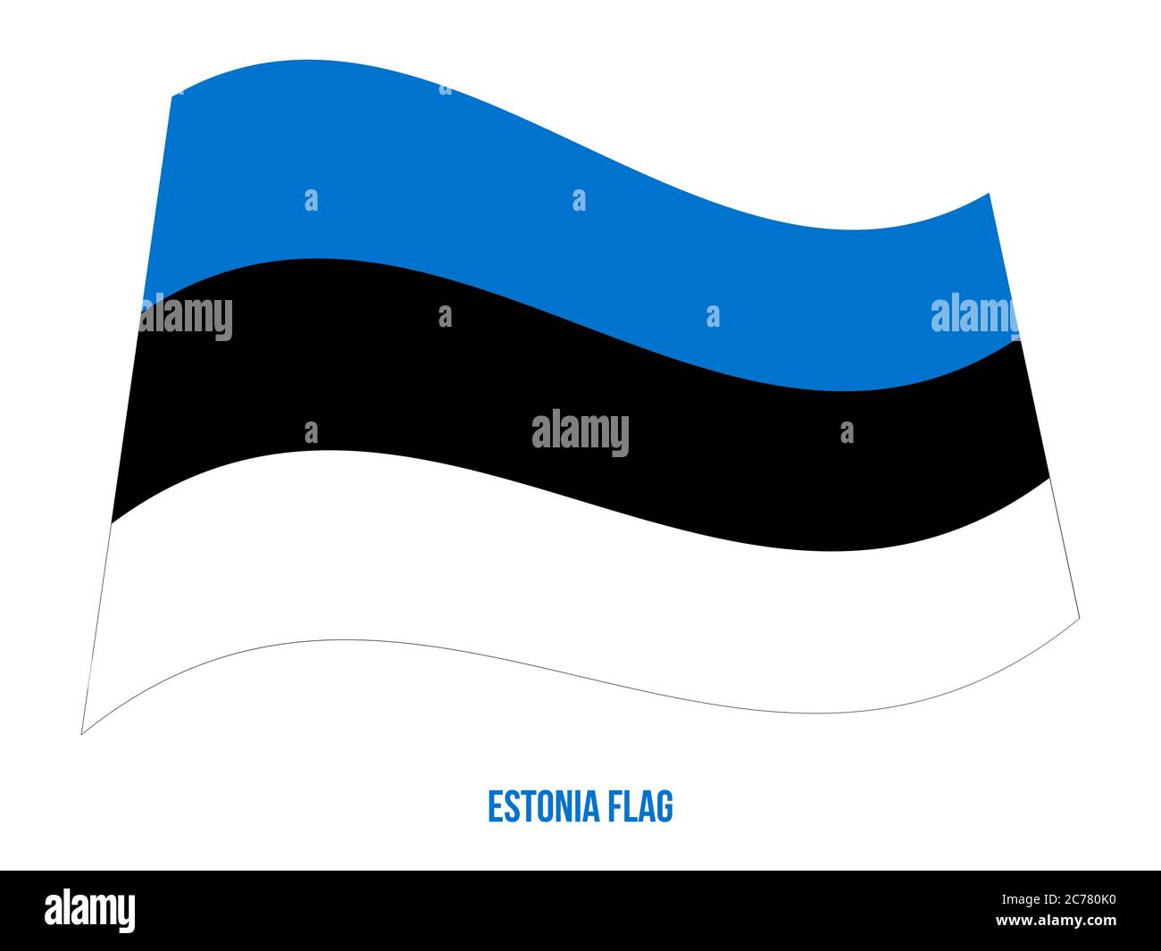 Estonia Flag Waving Vector Illustration on White Background. Estonia ...