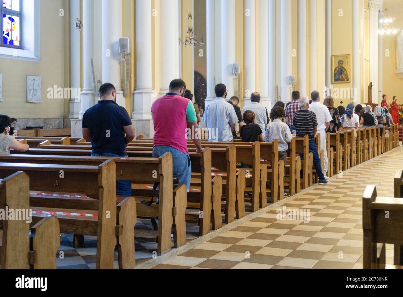 Inside small empty catholic church hi-res stock photography and images ...