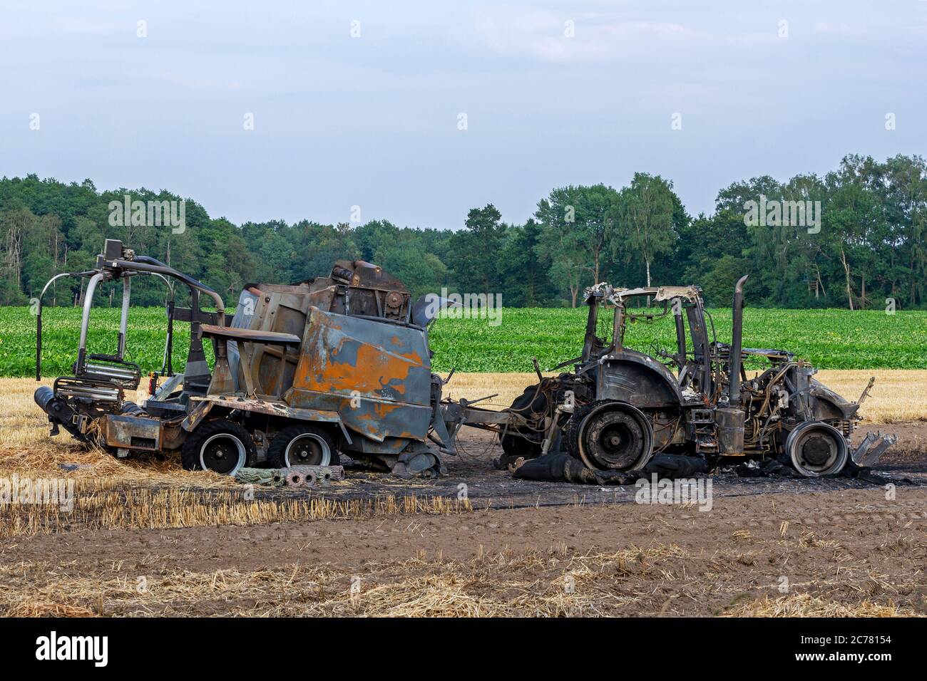 Burned tractor hi-res stock photography and images - Alamy