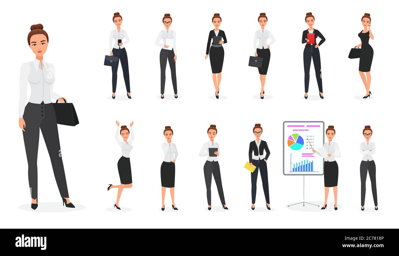 Business character set hi-res stock photography and images - Alamy