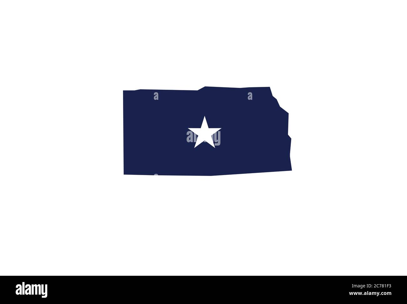 Kansas map outline state vector illustration Stock Vector Image & Art ...