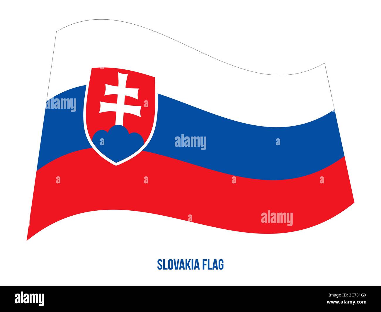 Slovakia Flag Waving Vector Illustration on White Background. Slovakia ...
