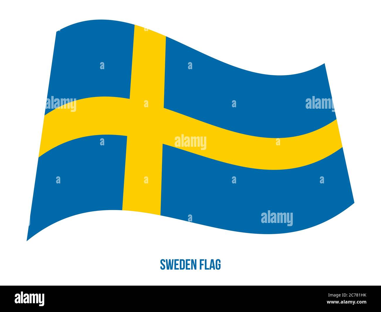 Sweden Flag Waving Vector Illustration on White Background. Sweden National Flag Stock Vector ...