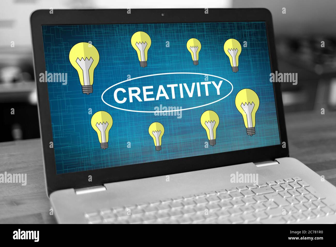 Laptop screen with creativity concept Stock Photo - Alamy