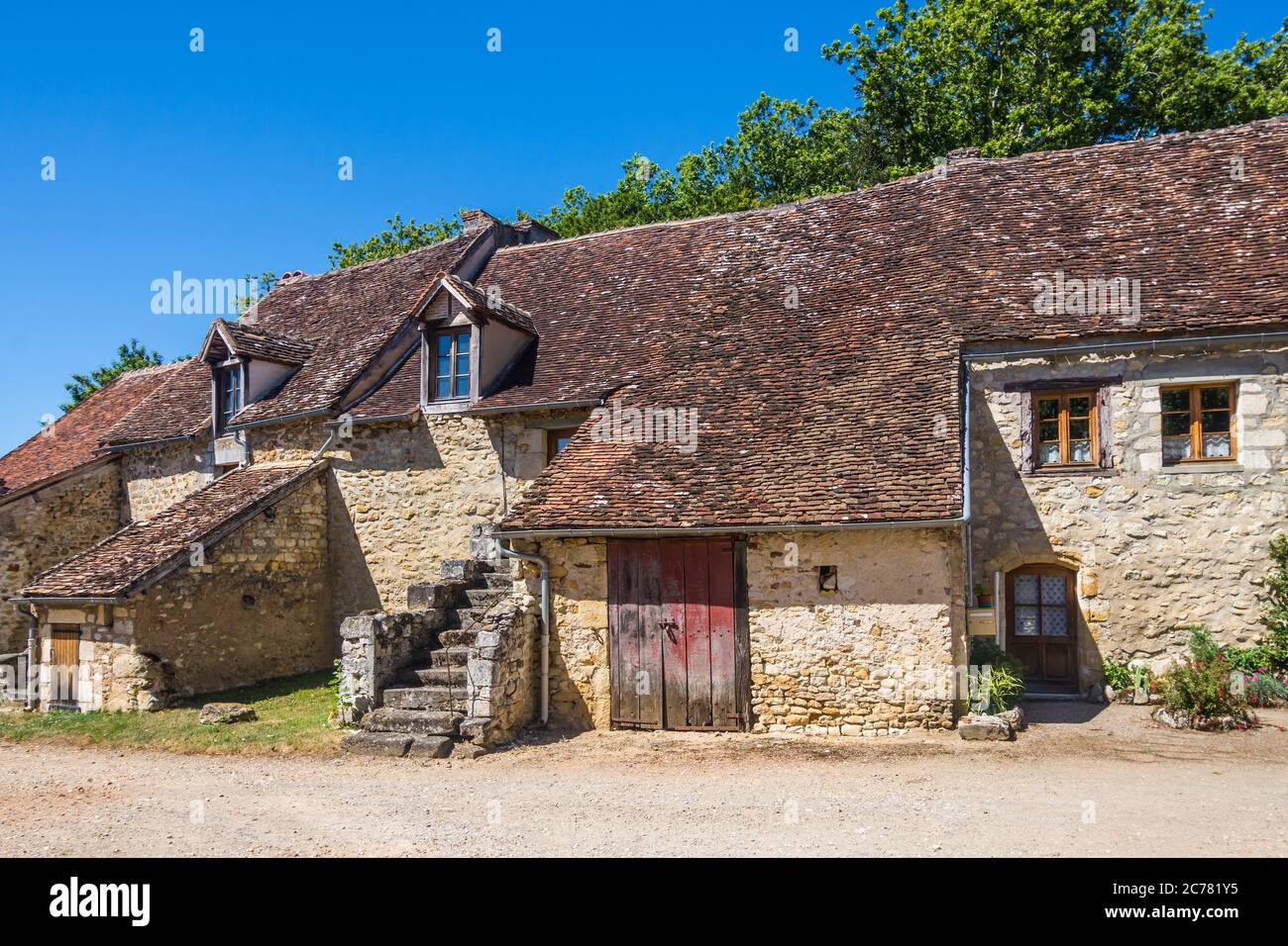 Small village of Chateau-Guillaume, Lignac (36), Indre, France Stock ...