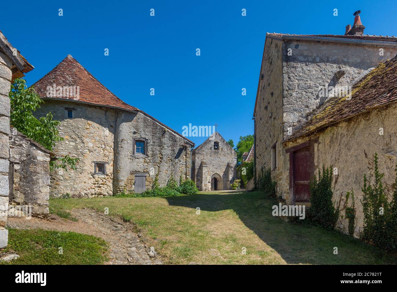 Small village of Chateau-Guillaume, Lignac (36), Indre, France Stock ...