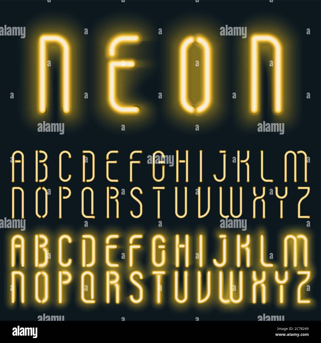 Neon alphabet hi-res stock photography and images - Alamy