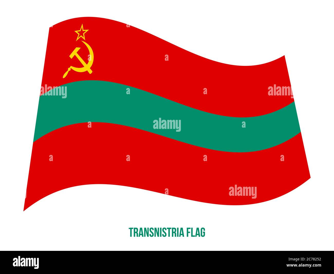 Transnistria Flag Waving Vector Illustration on White Background ...
