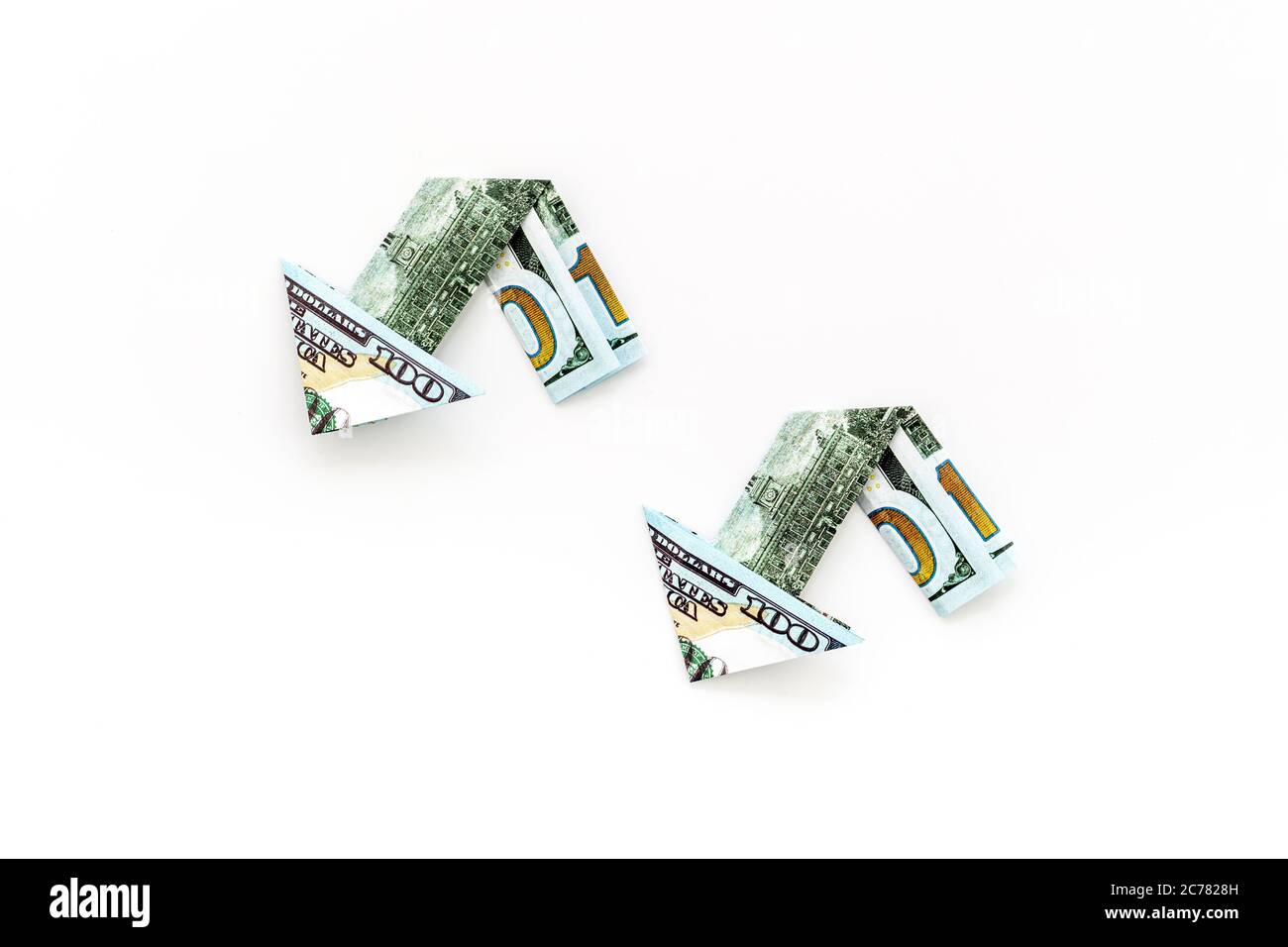 Arrow of dollar chart - currency trading concept Stock Photo - Alamy