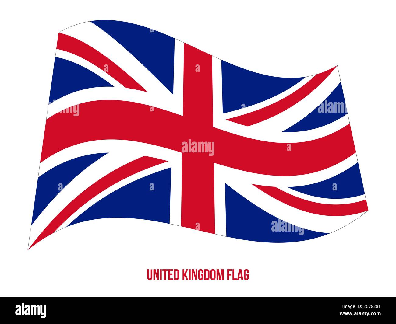 Waving British Flag Drawing