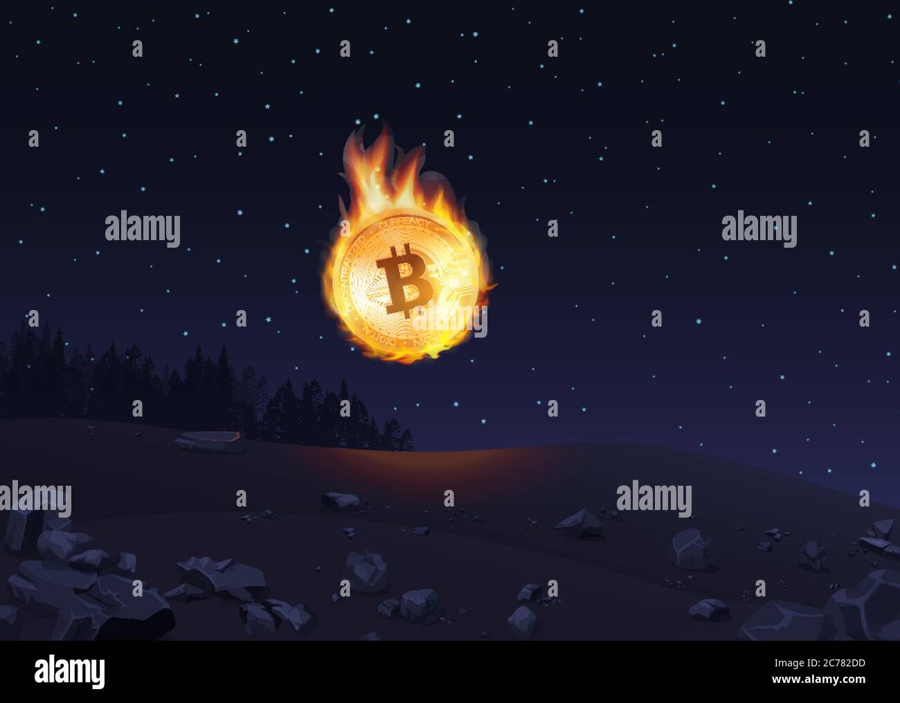 Star falling comet in Stock Vector Images - Alamy