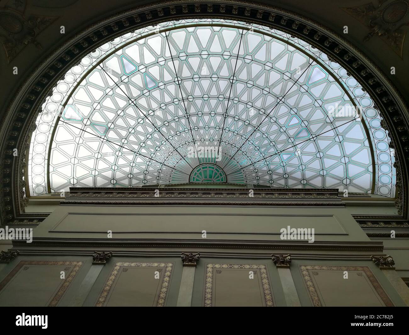Stained glass window ceiling Stock Photo - Alamy