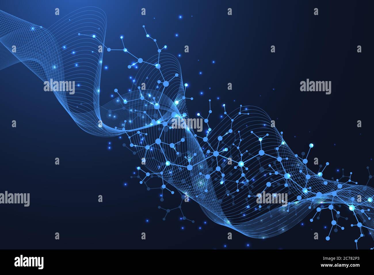 Molecular structure background. Science template wallpaper or banner ...