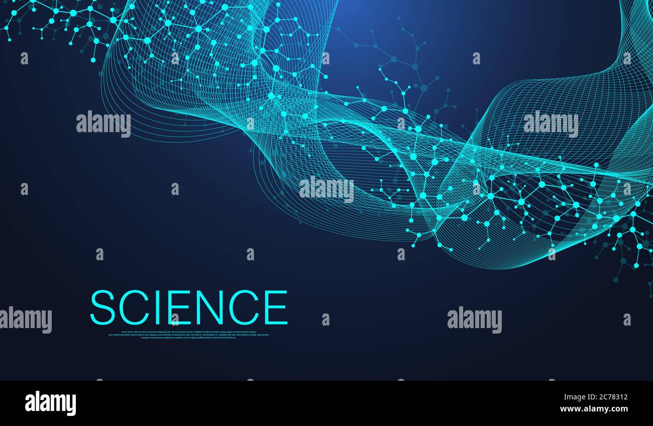 Molecular structure background. Science template wallpaper or banner ...