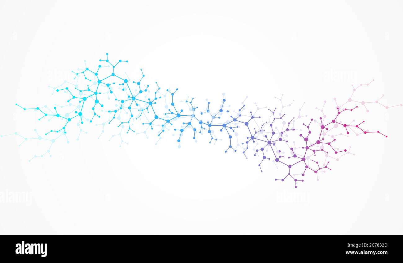 Molecular structure background. Science template wallpaper or banner ...