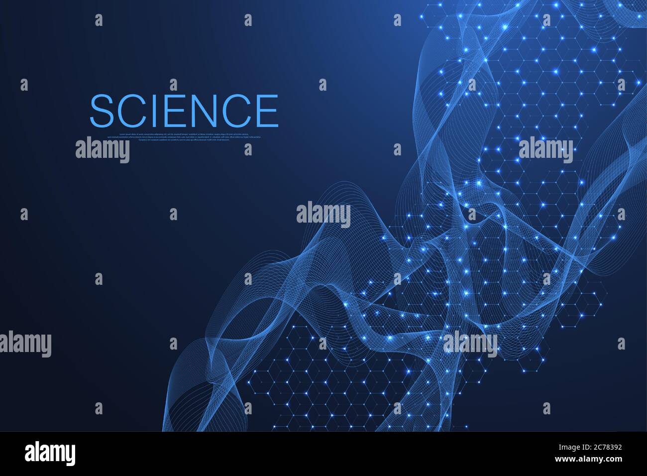 Molecular structure background. Science template wallpaper or banner ...